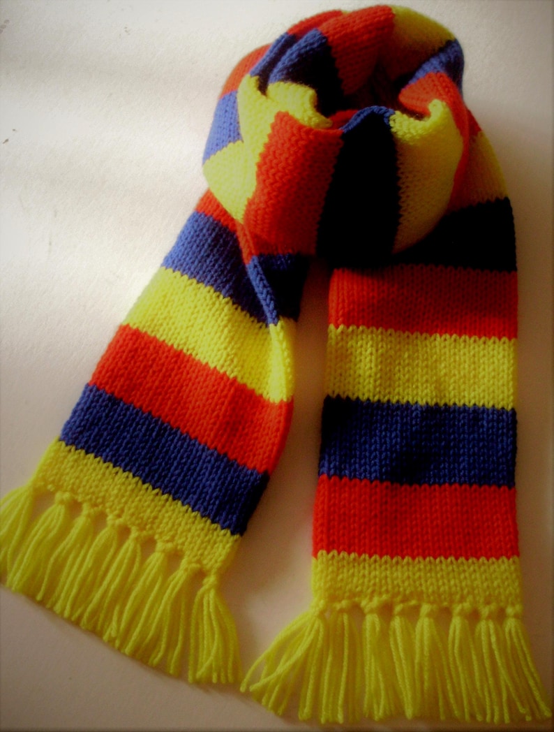 Deku All-might Style Scarf Acrylic Handmade Knit Mha Fans Version 1 - Etsy