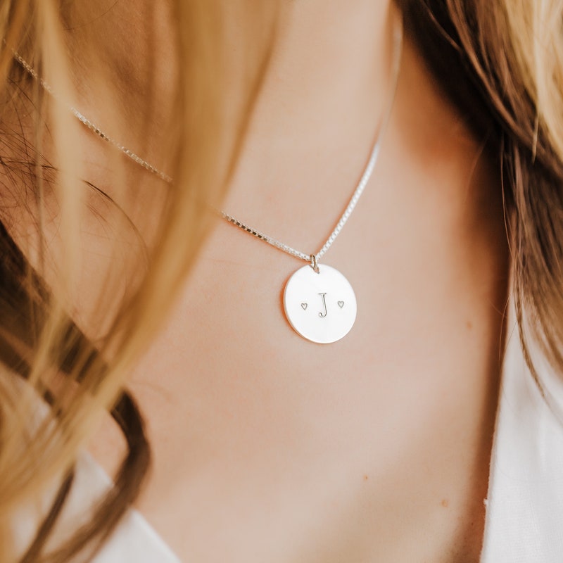 Gold Monogram Necklace - Etsy