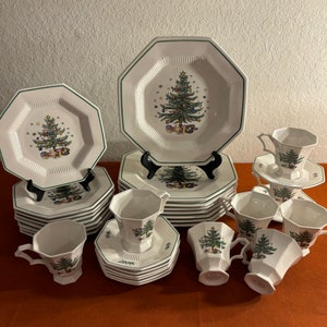 Nikko Classic Collection Octagonal Dinnerware Tree Pattern Four Piece ...