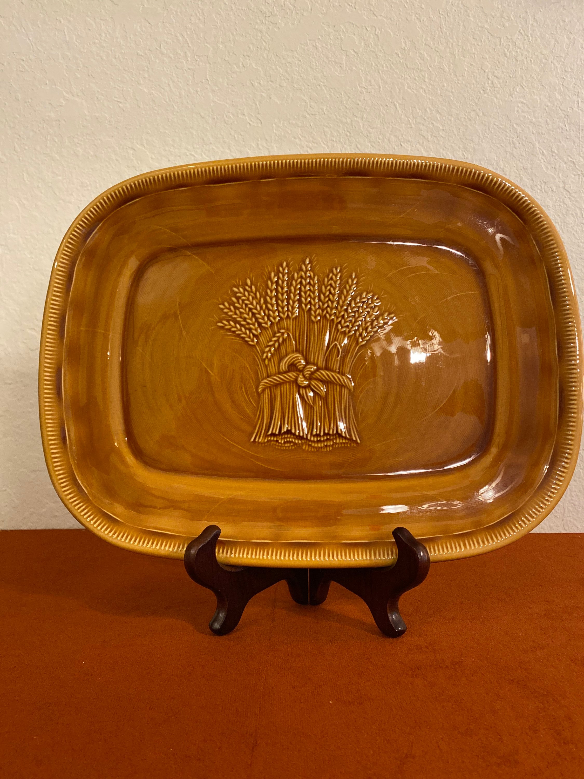 Franciscan Harvest Wheat Platter 13 X 10” Golden Brown Set of Two ...