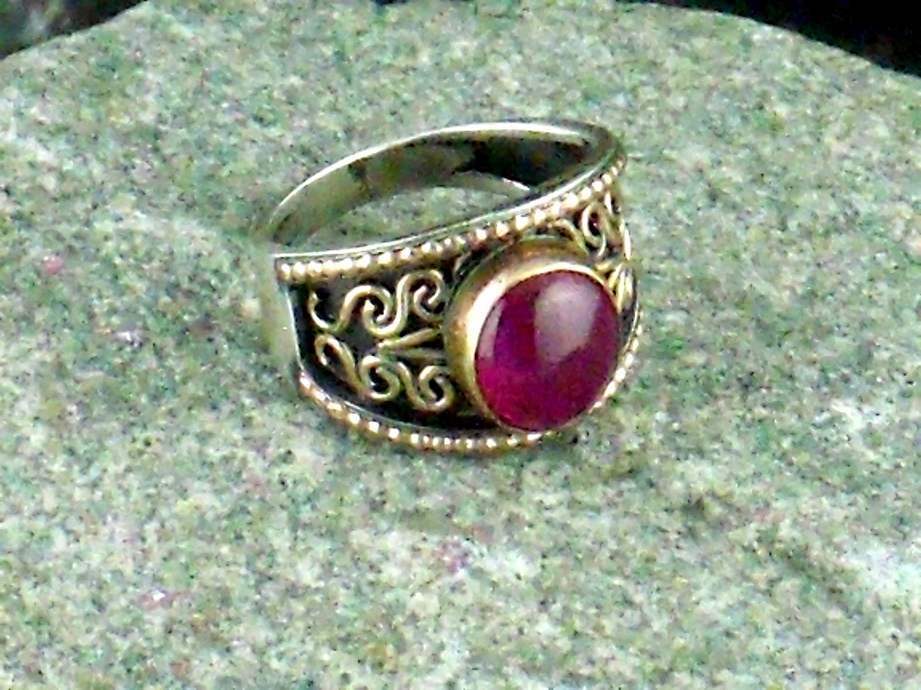Genuine, Natural Ruby Ring, Size 8 Men's Ring, Womens Ring, Silver ...