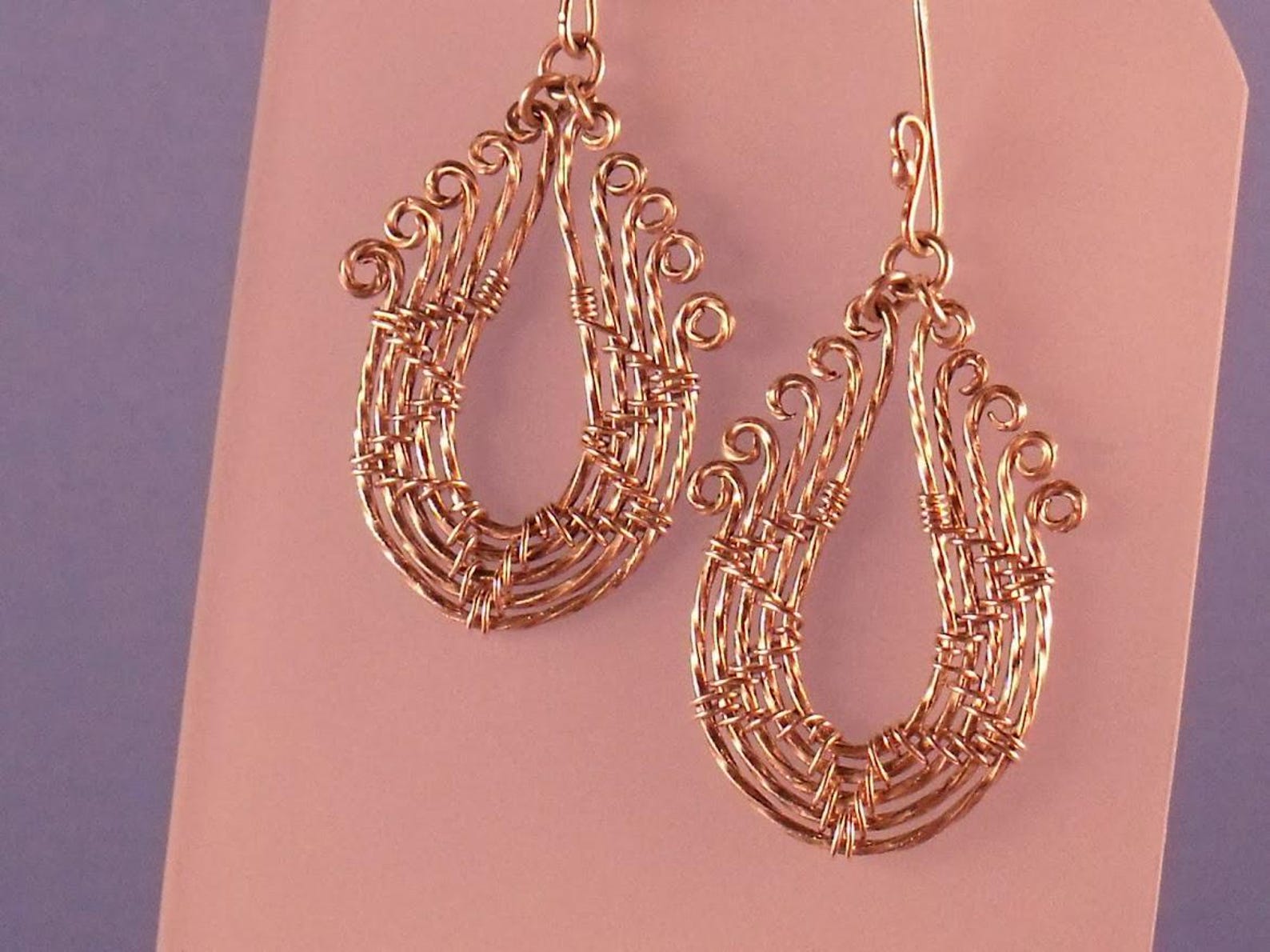 Woven Earrings, Wirework Earrings, Silver Earrings, Wirewrap Earrings ...