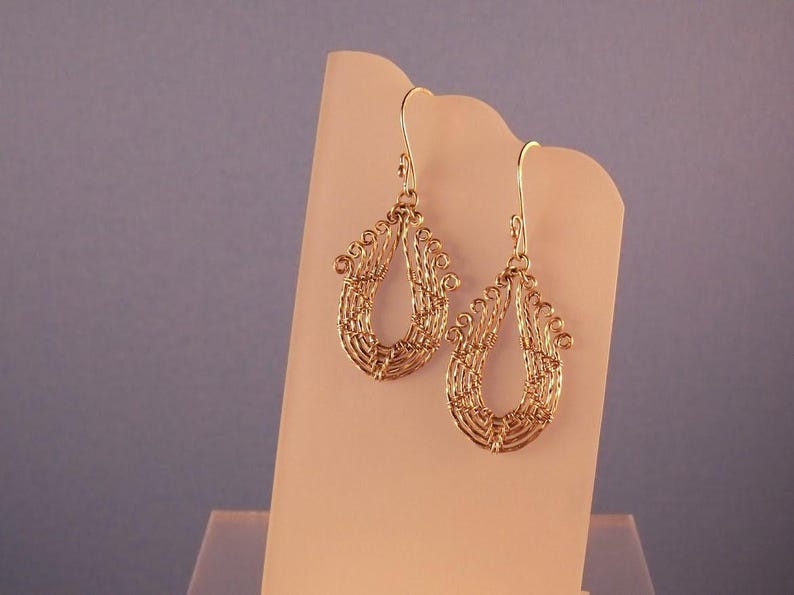 Woven Earrings, Wirework Earrings, Silver Earrings, Wirewrap Earrings ...