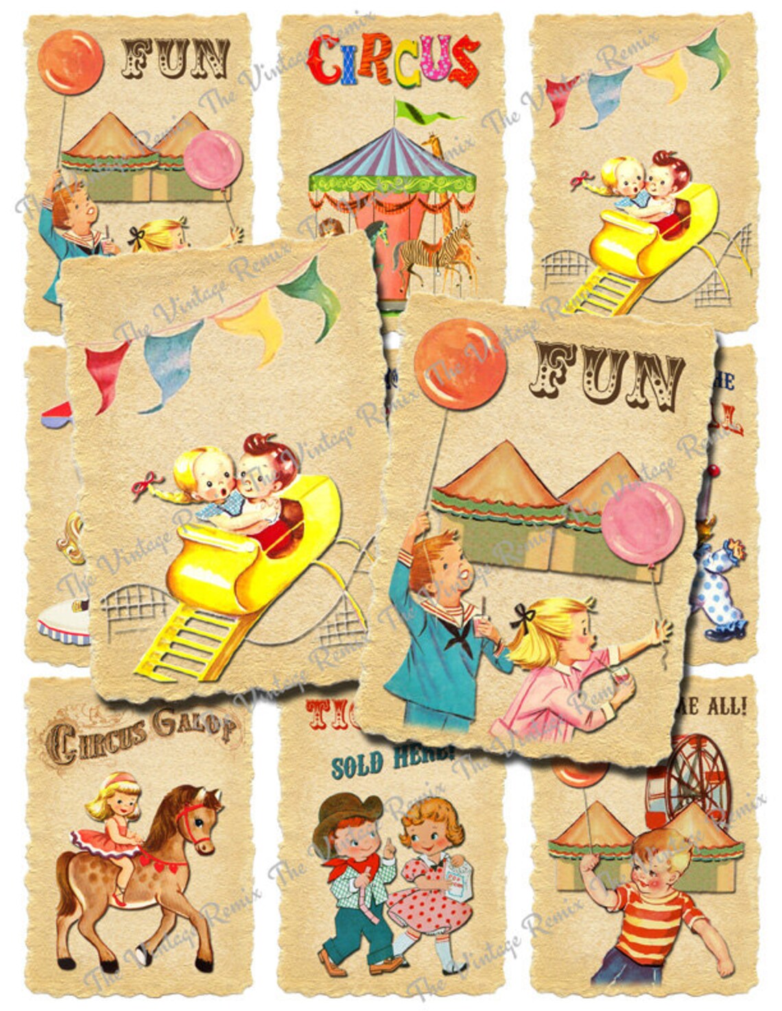 INSTANT DOWNLOAD Printable Circus Carnival Tags Digital - Etsy Canada