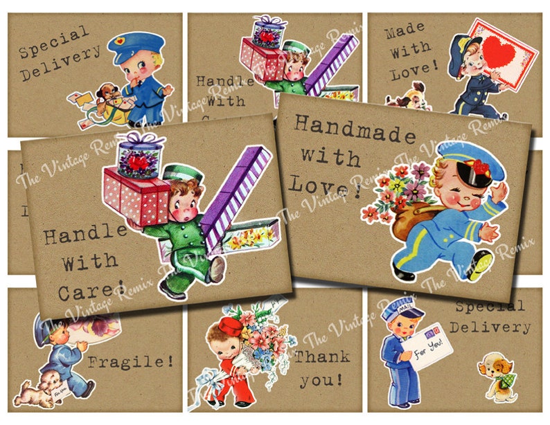 INSTANT DOWNLOAD Printable Packaging Labels Digital Collage - Etsy