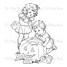 INSTANT DOWNLOAD Digital Stamp Vintage Halloween Children - Etsy