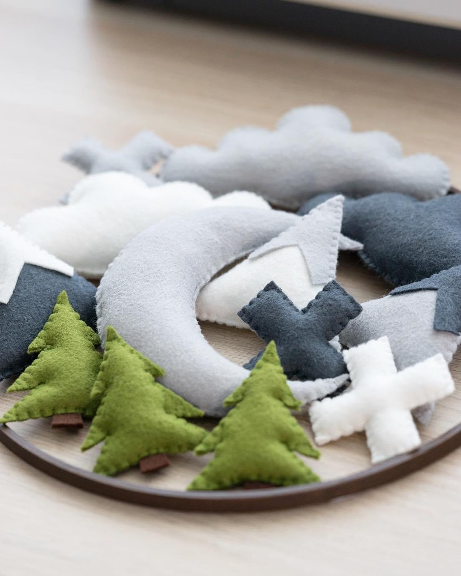 Baby Mobile PDF Pattern and Sewing Instructions. Woodland DIY Felt ...