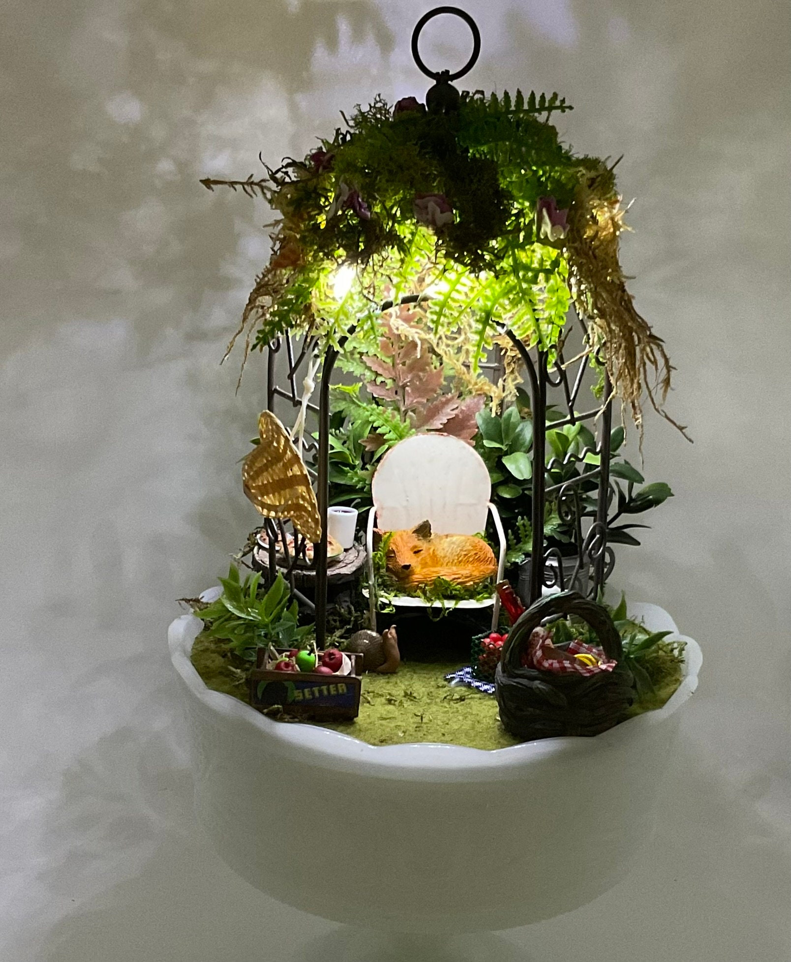 Miniature Secret Garden Picnic Diorama Decor - Etsy