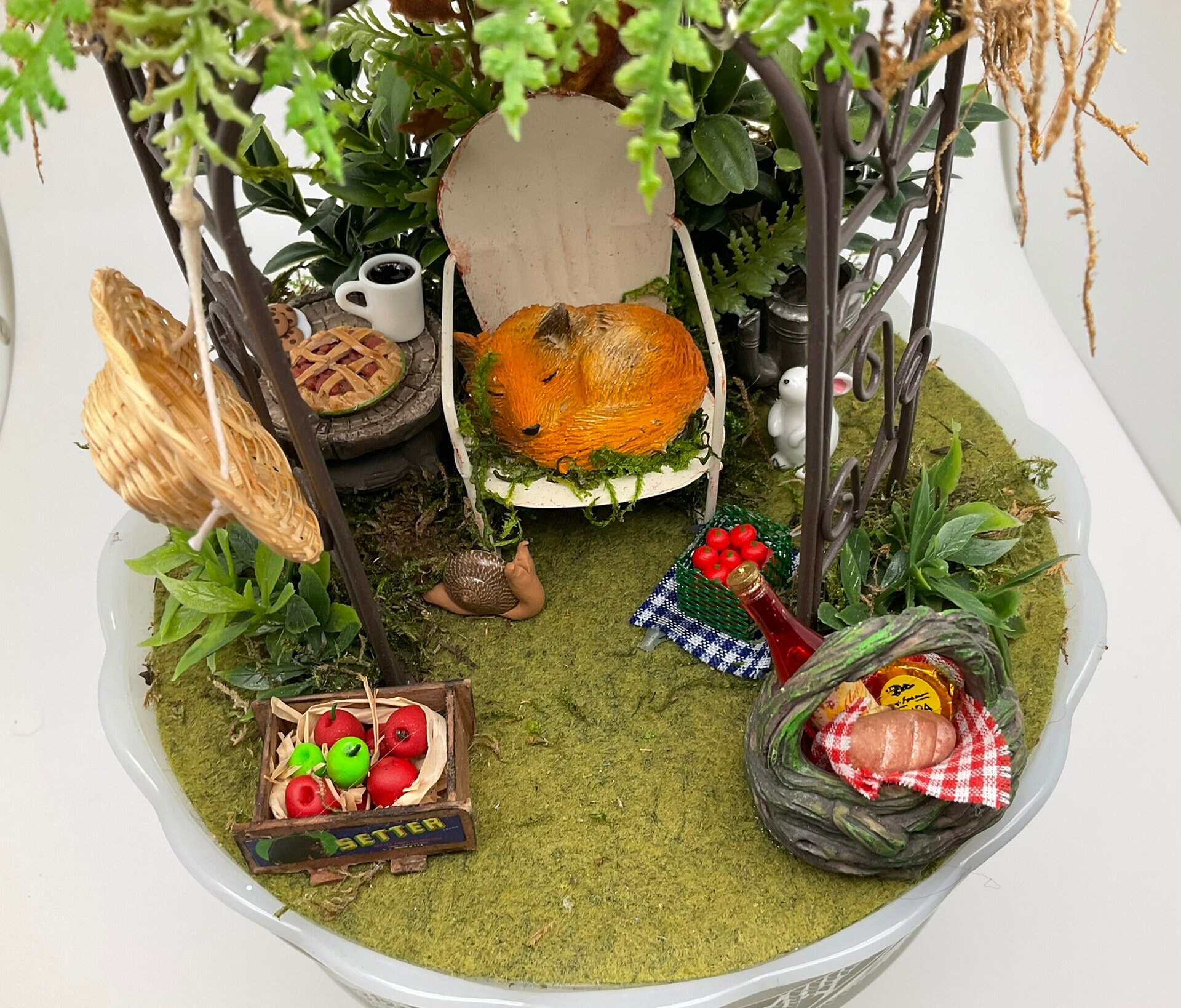 Miniature Secret Garden Picnic Diorama Decor - Etsy
