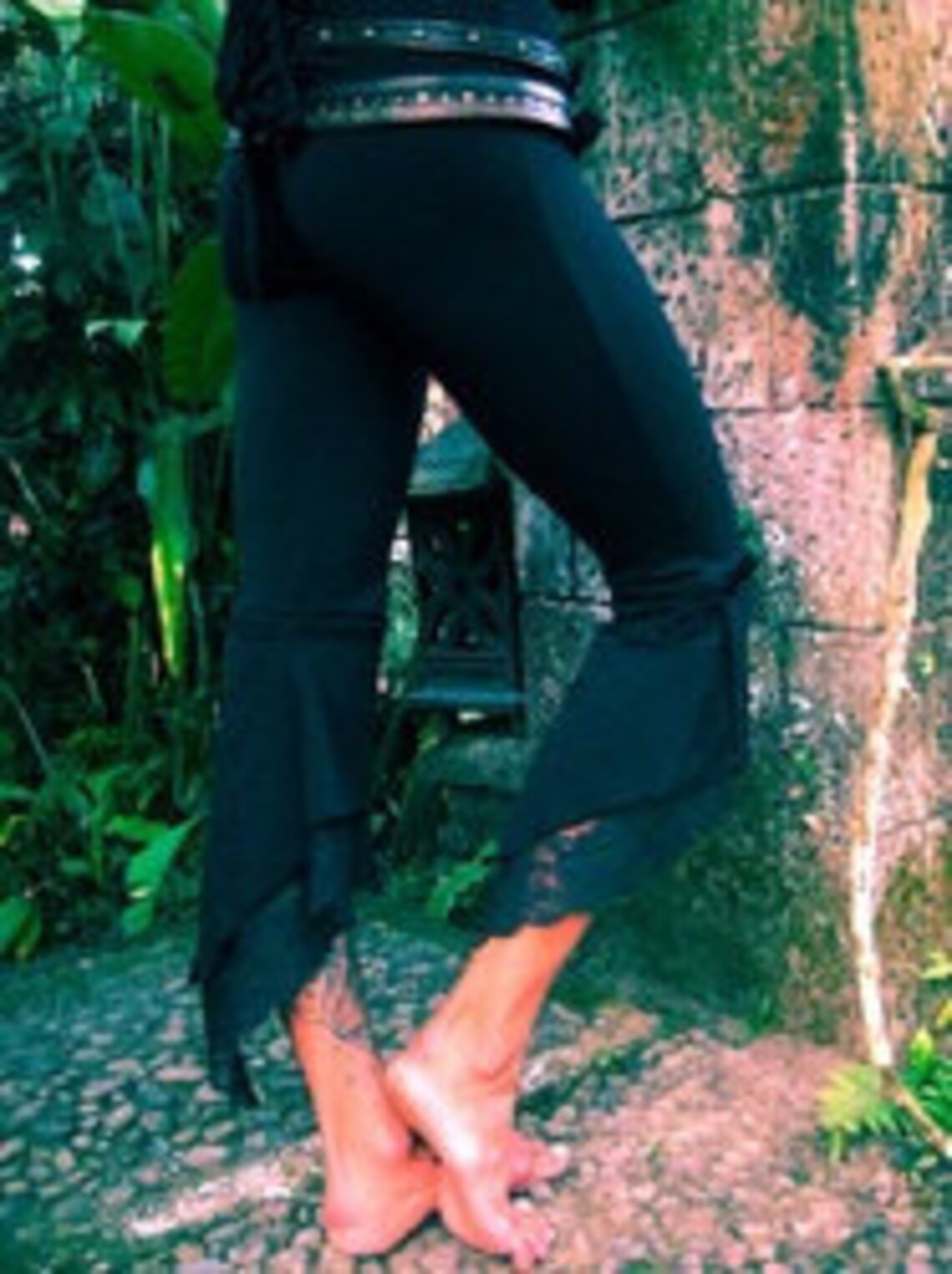 Spanish Pants ~ Organic Cotton 3/4 Pants With Lace ~ Yoga Pants ...