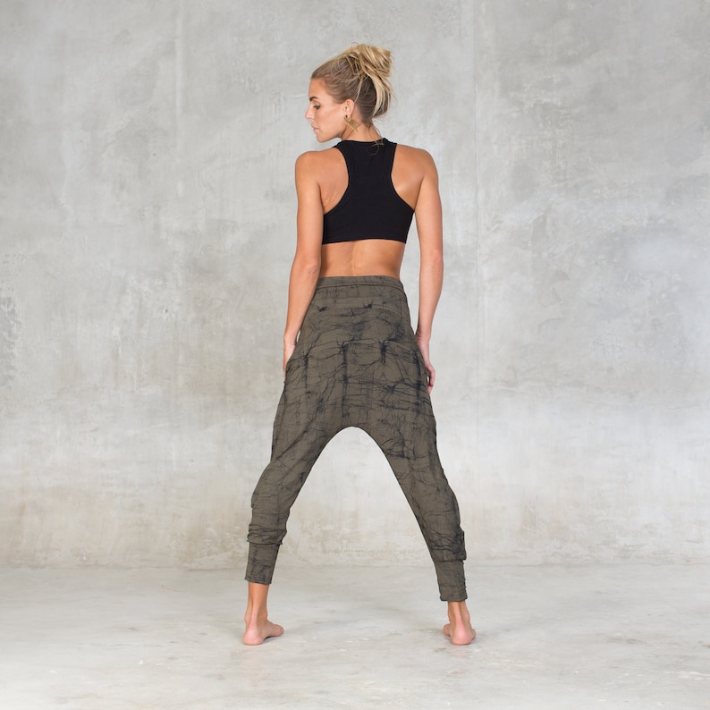 Batik Long Drop Pants Yoga Pants Bamboo Drop Crotch - Etsy