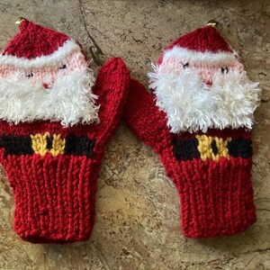 Kids - Adult Santa Mittens - Etsy