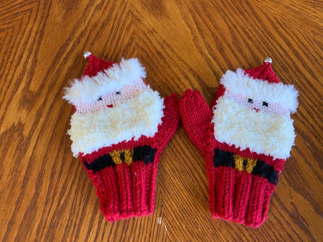 Kids Adult Santa Mittens - Etsy