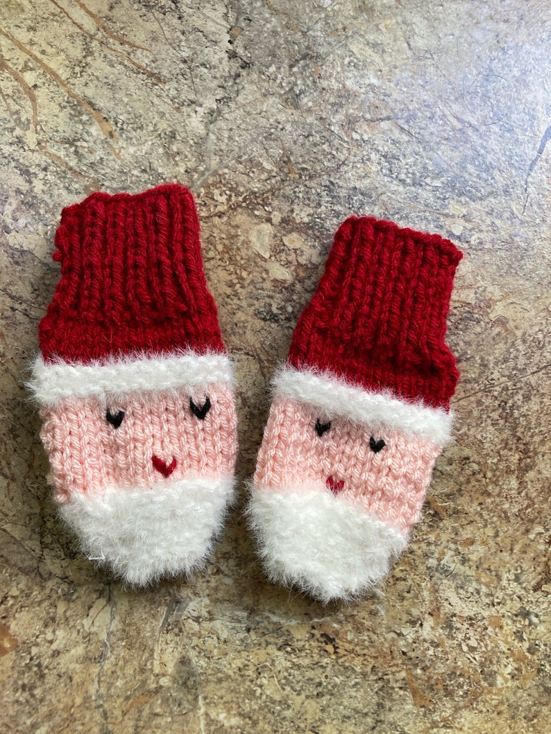 Kids - Adult Santa Mittens - Etsy