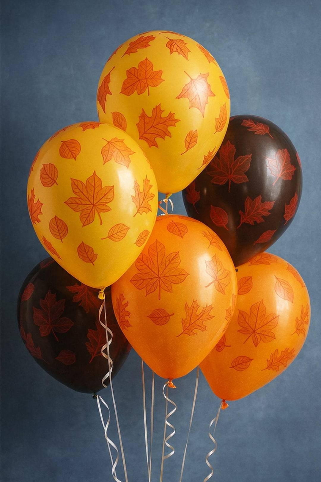 Autumn Leaf Balloons – Pack of 6 Mixed Fall Colours – Seasonal Party or ...