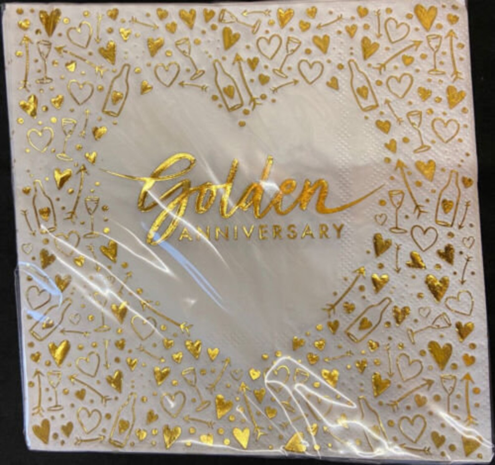 50th Anniversary Paper Napkins Golden Anniversary Party - Etsy UK