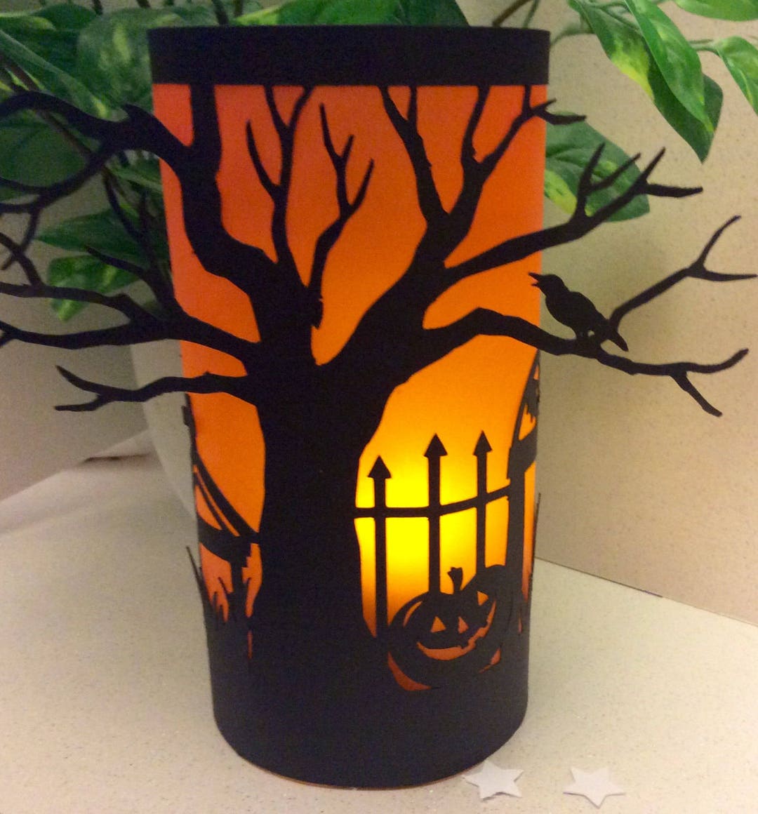 DIY Halloween Luminaire – Flat Pack Candle Lantern Kit With Spooky Tree ...