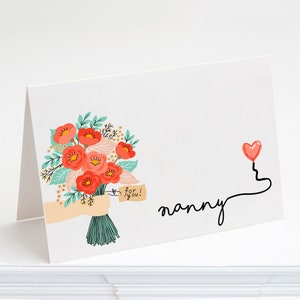 Card for Nanny, Birthday Card, Mothers Day Greeting Card Meaningful ...
