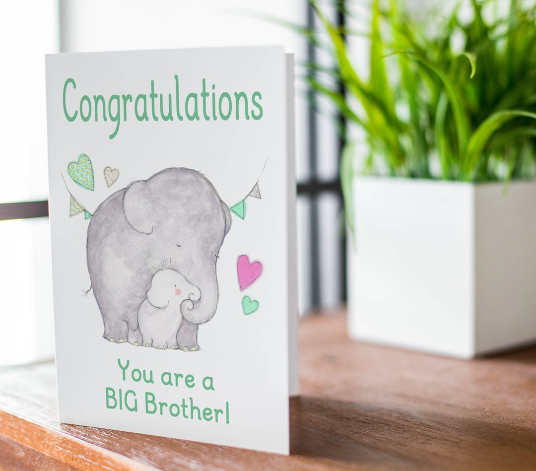 New Big Brother Card | Congratulations Cards | Announcement Card | New ...