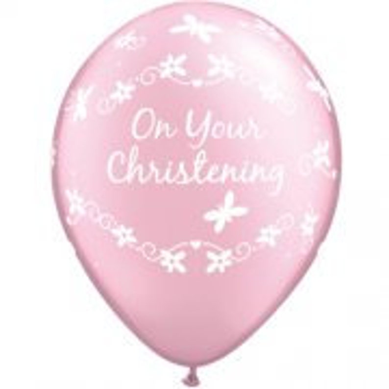 Pink Christening Party Balloons Latex Religious Balloons - Etsy UK