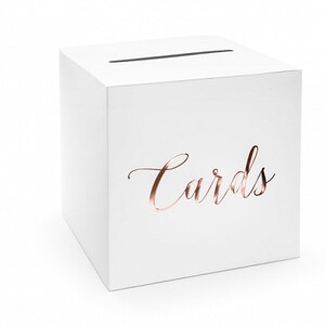 Rose Gold Wedding Post Box, Wedding Cards Box, Rose Gold Wedding ...