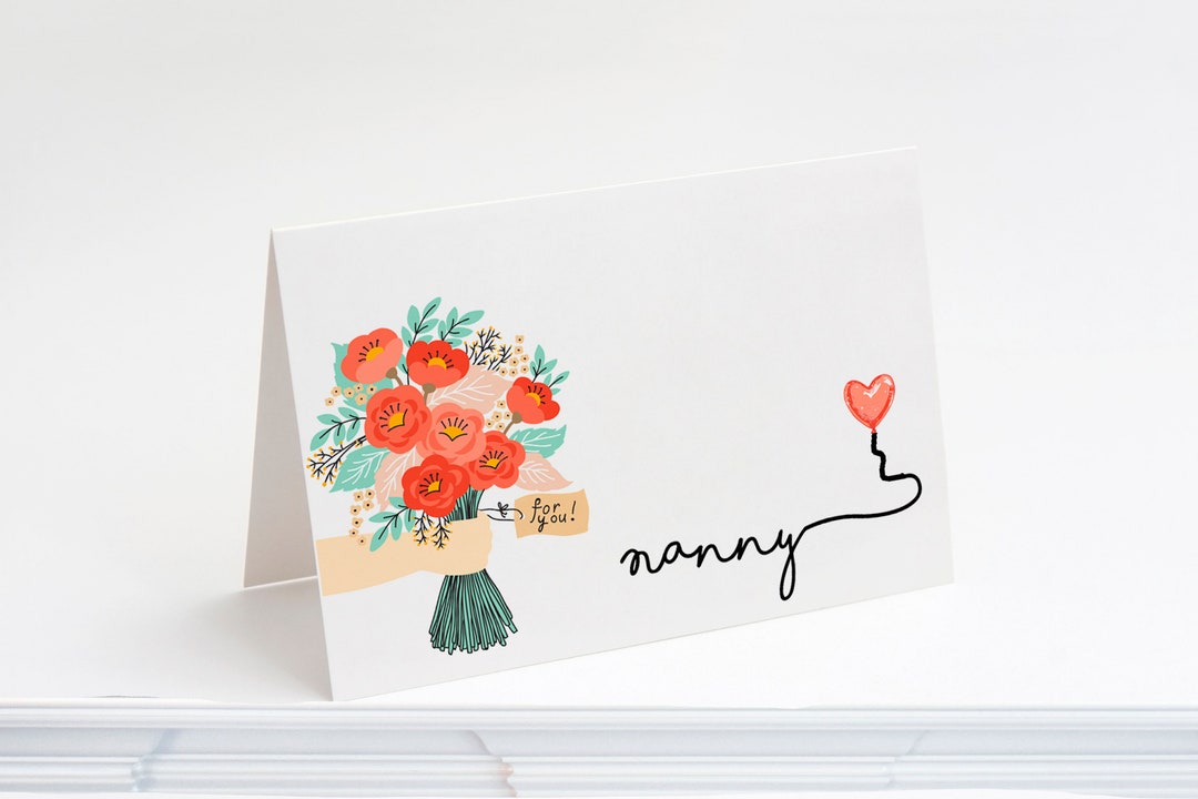 Card for Nanny, Birthday Card, Mothers Day Greeting Card Meaningful ...