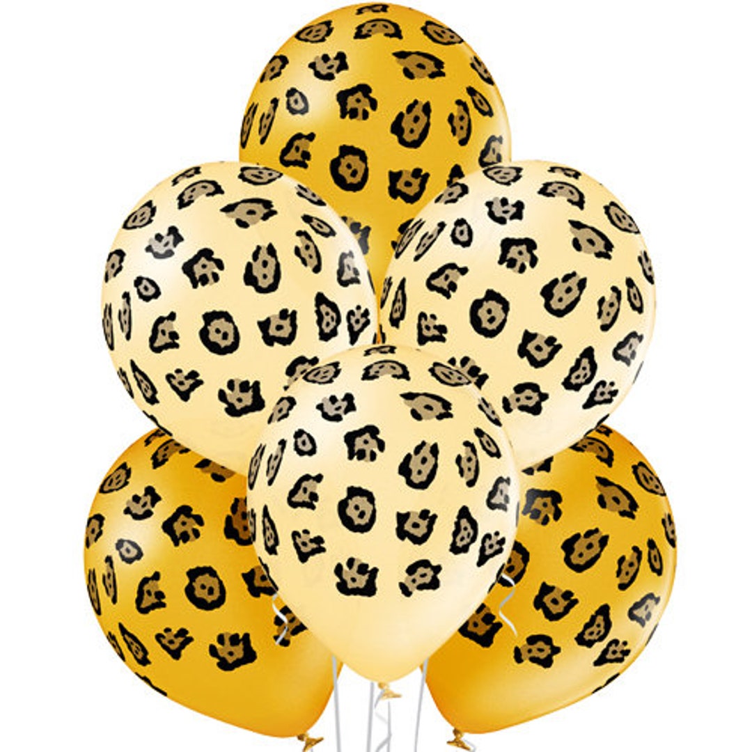 Leopard Print Birthday Party Balloons, Jungle Safari Theme Party ...