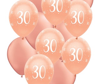 5 Rose Gold 30th Birthday Confetti Balloon Thirtieth Birthday - Etsy