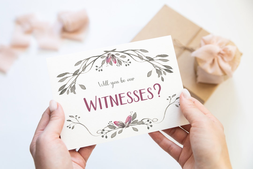 Witness Proposal | Will You Be My Wedding Card | Be My Witness Greeting ...
