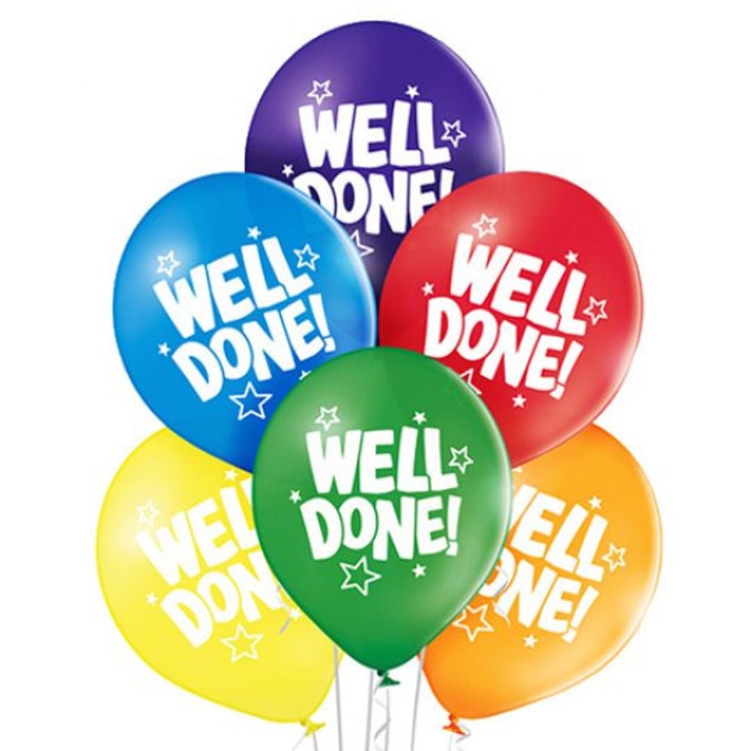 Well Done Balloons: Graduation, New Job, Exam Success - 6 Pack - Etsy