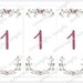 Wedding Table Numbers Tri Fold Numbers Wedding Table Decor - Etsy