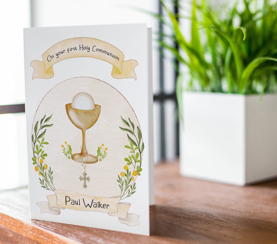 Personalised First Holy Communion Card | Religious Cards | 1st ...