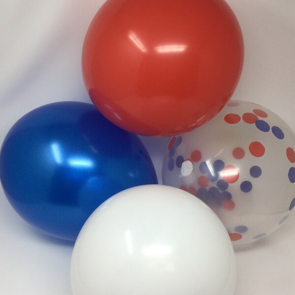 Blue Red Balloon Garland - Etsy
