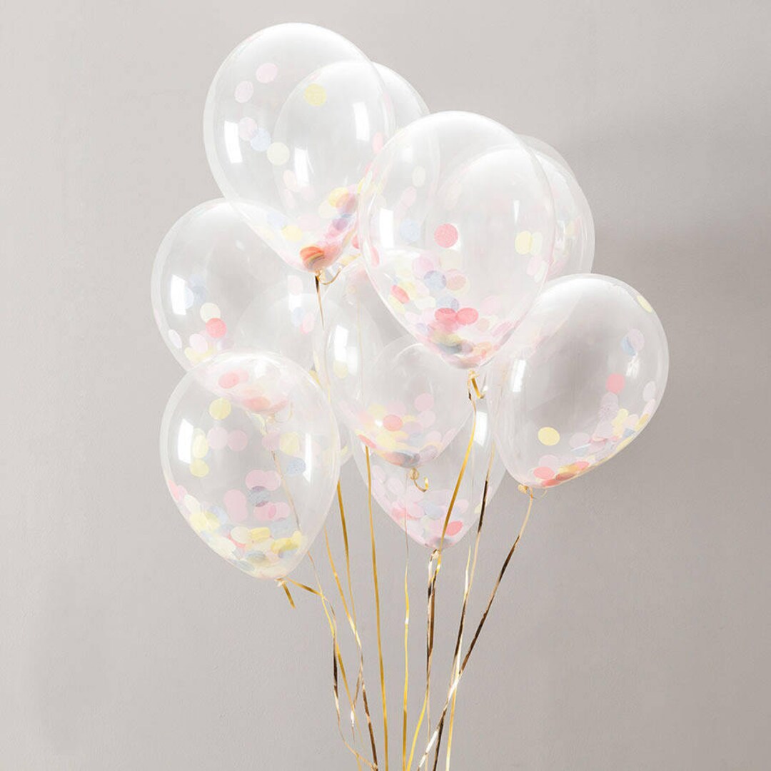 Pastel Confetti Balloons, Unicorn Party Decoration, Baby Shower ...