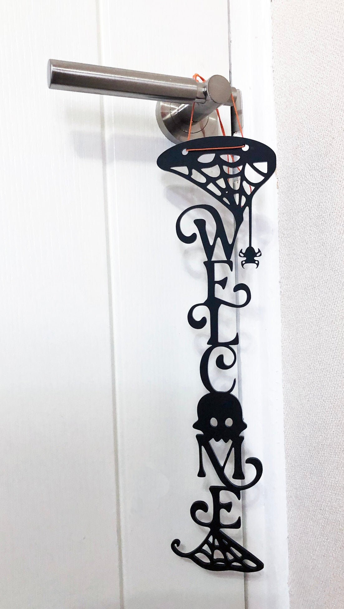 Acrylic Halloween door decorations Small Halloween welcome | Etsy