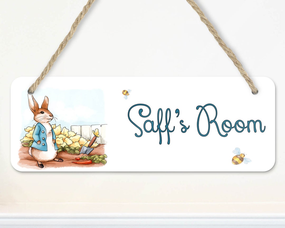 Peter Rabbit Door Sign | Personalised Door Sign | Kids Door Sign ...