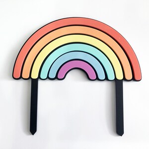 Rainbow Birthday Cake Topper, Acrylic Cake Topper, Birthday Topper ...