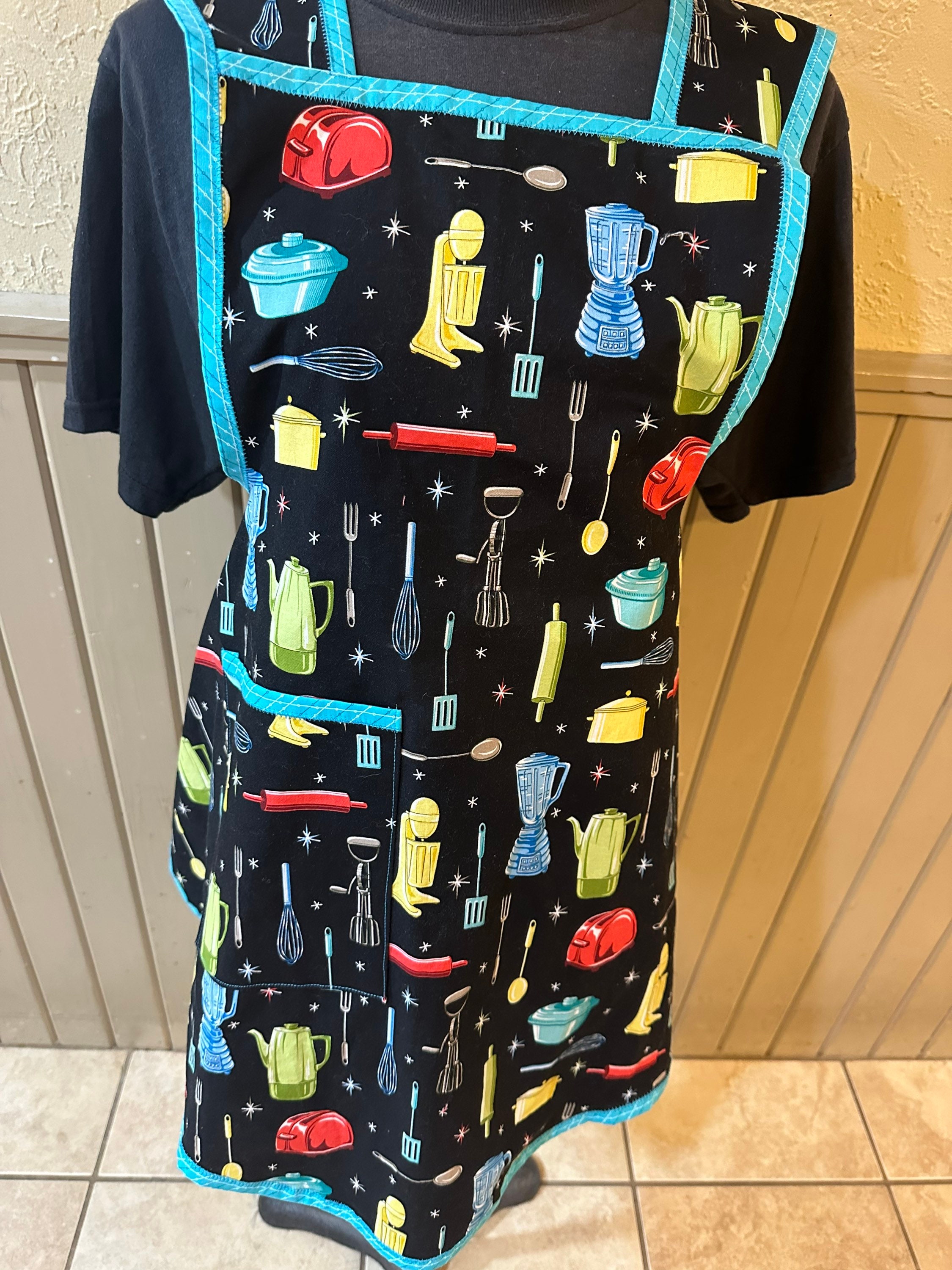 Apron With Retro Kitchen Appliances Vintage Style Apron - Etsy