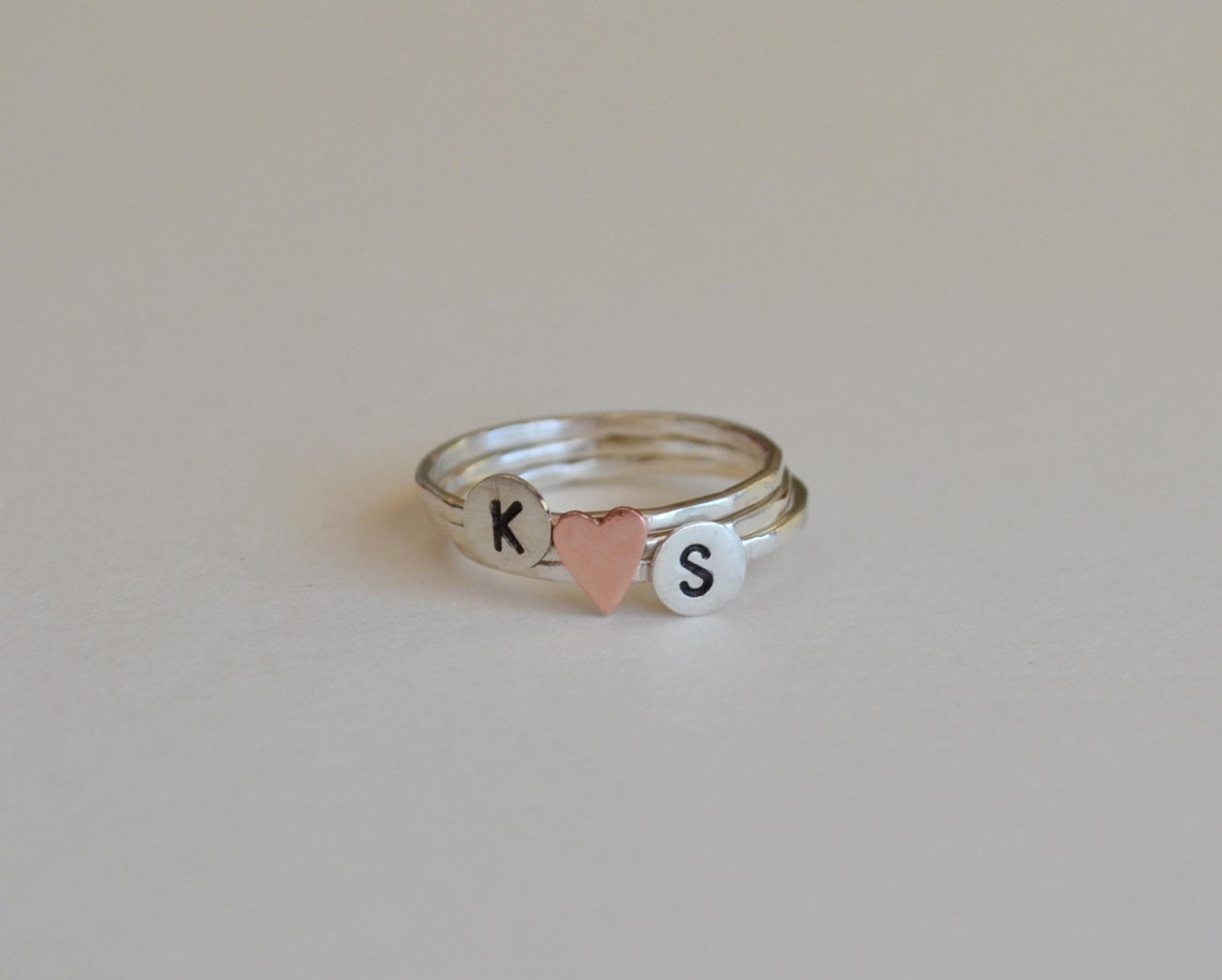 Love Heart Rings Sweetheart Rings Rings for Girlfriend - Etsy