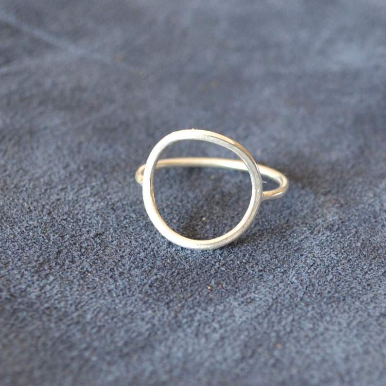 Silver Full Circle Ring / Open Circle Ring / Circle of Life - Etsy
