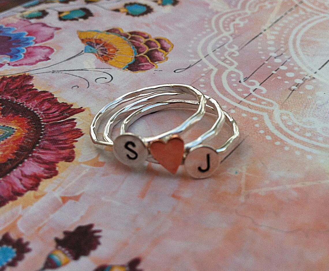 Love Heart Rings Sweetheart Rings Rings for Girlfriend - Etsy
