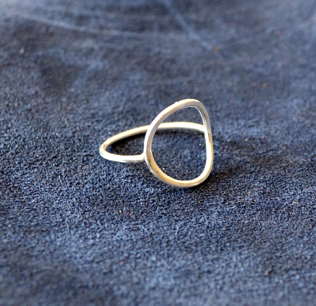 Silver Full Circle Ring / Open Circle Ring / Circle of Life - Etsy