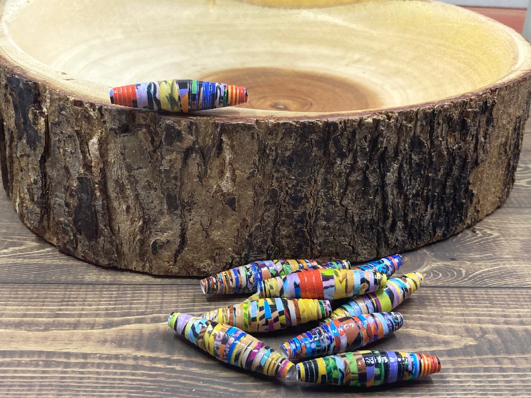 Paper Beads (10) Children’s Book Page Bicone Bead 1.5” - Etsy