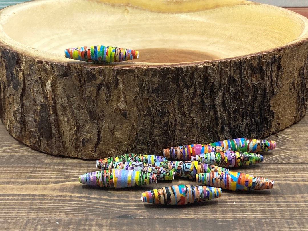 Paper Beads (10) Children’s Book Page Bicone Bead 1.5” - Etsy