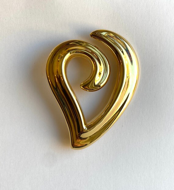 Vintage MONET HEART Gold & Silver Toned Intertwined S… - Gem