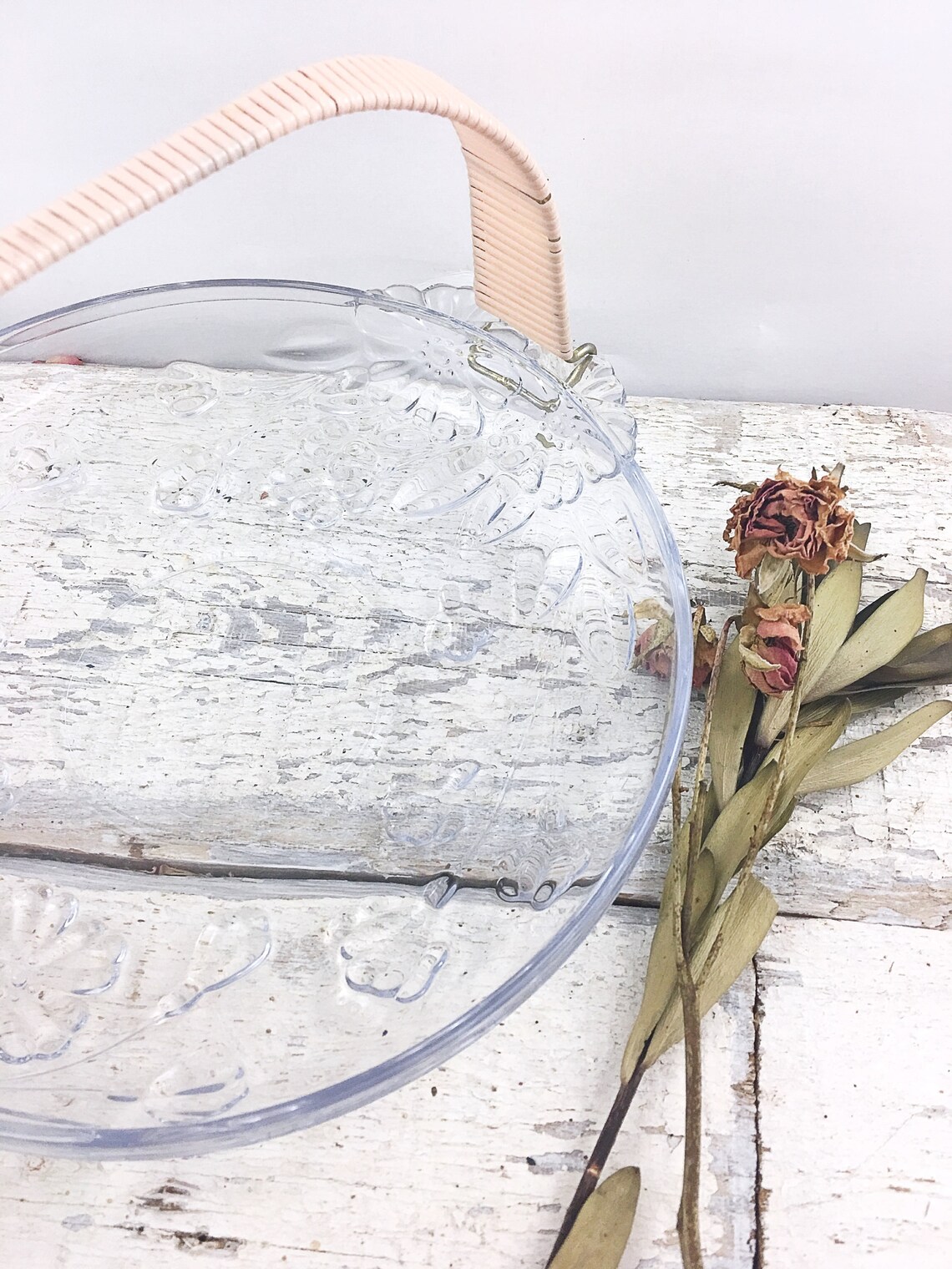 Vintage Handled Cut Glass Serving Dish - Etsy