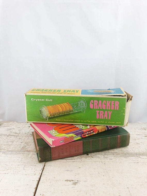 Vintage Plastic Crystal Cut Cracker Tray NOS | Etsy