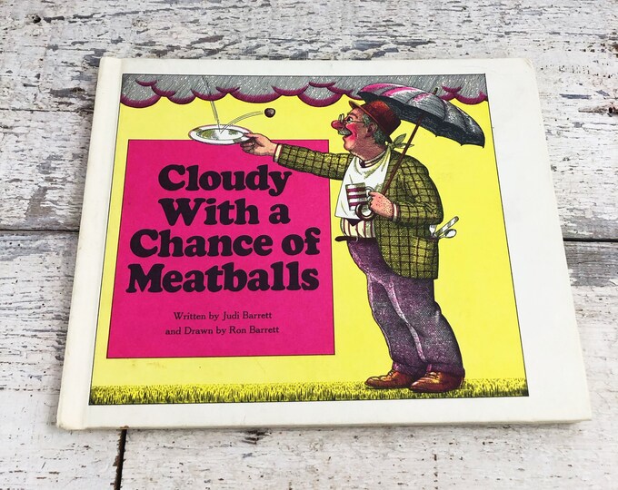 Vintage Children's Book Cloudy With a Chance of Meatballs 1979 - Etsy