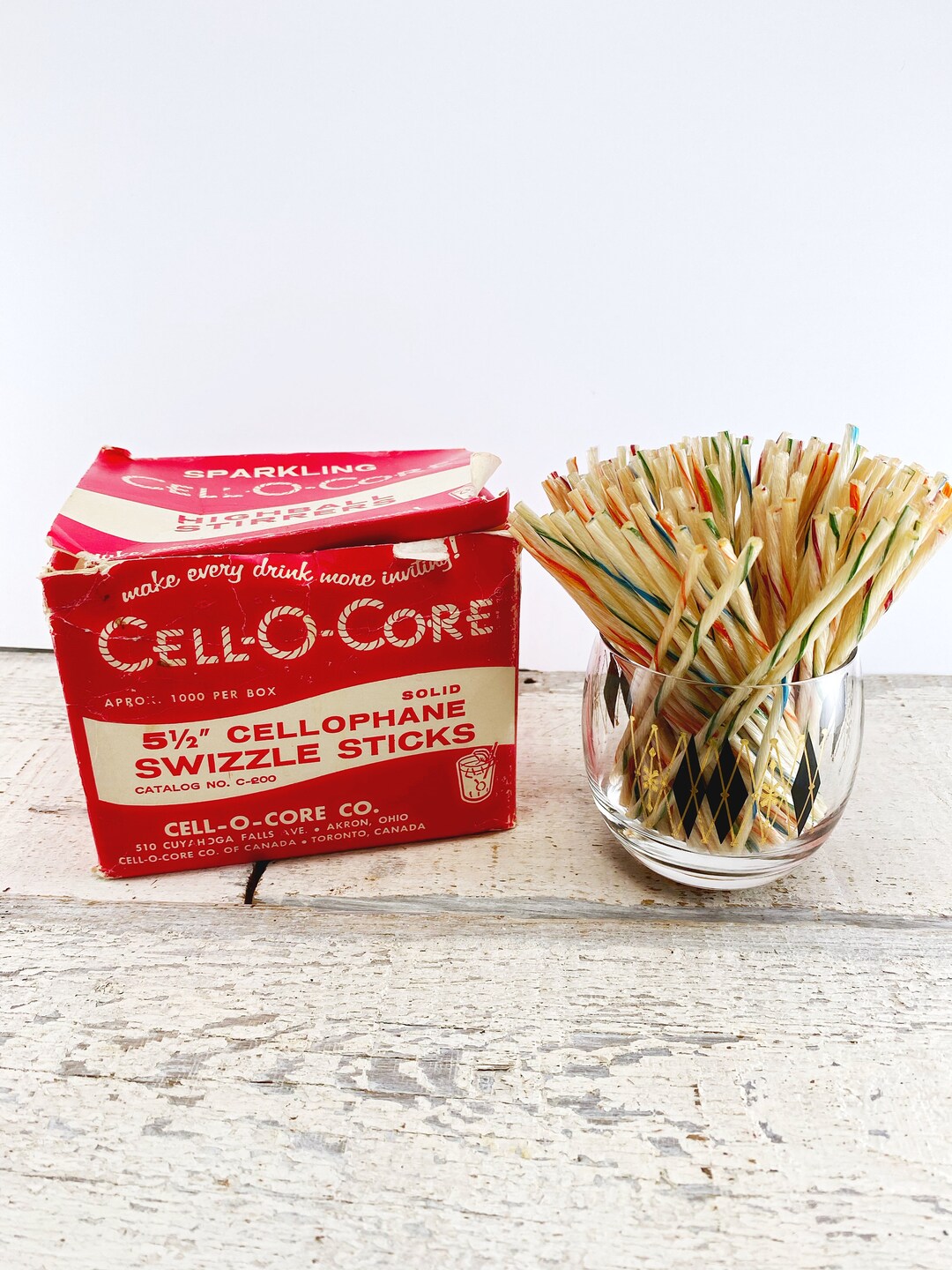 Vintage Sparkling Cell-o-core Highball Stirrers - Etsy