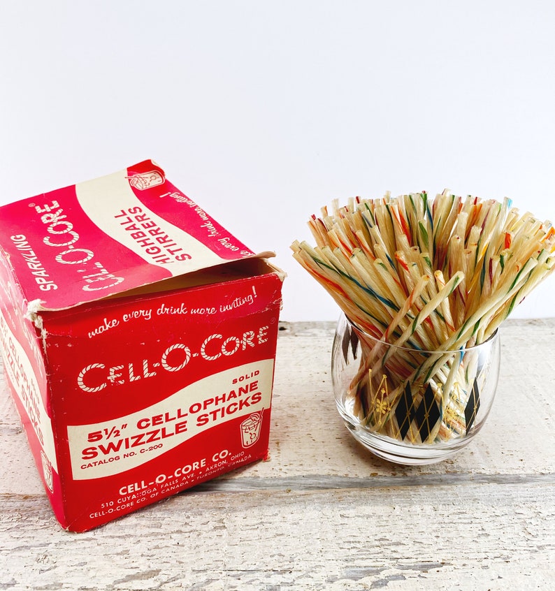 Vintage Sparkling Cell-o-core Highball Stirrers - Etsy